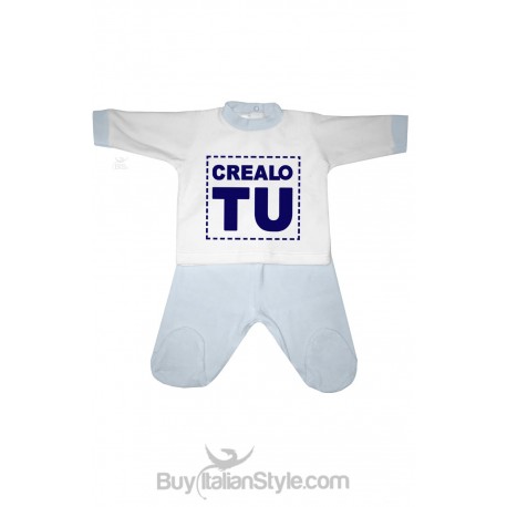 Customizable round neck chenille baby set